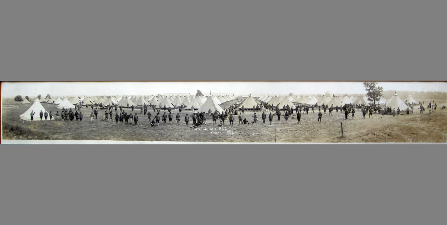 355th Battalion Q.M.C., Camp Custer, Mich. (Original Panoramic ...