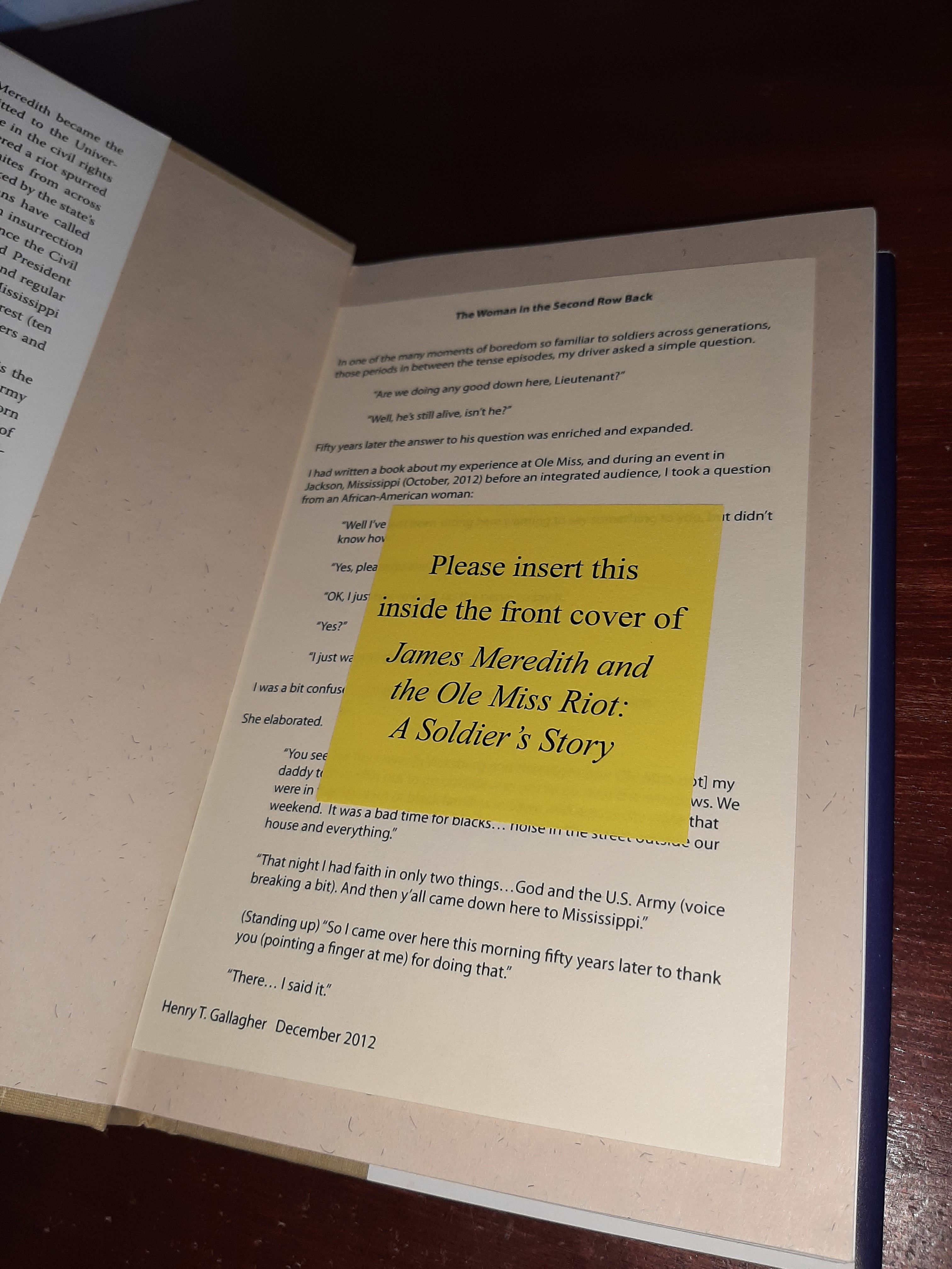 James Meredith and the Ole Miss Riot: A Soldier's Story by Henry T ...