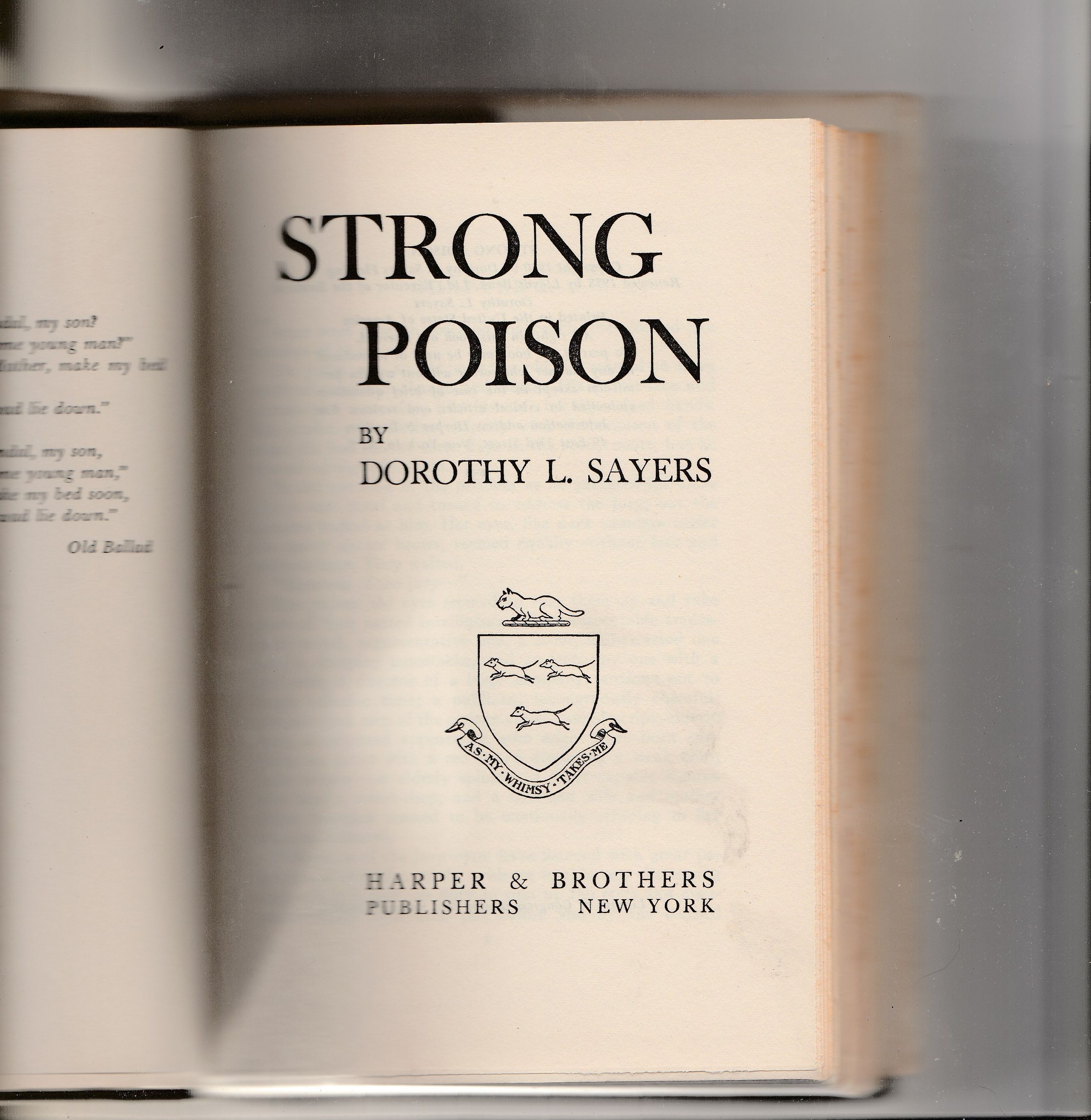 Strong Poison by Dorothy L. Sayers | 1958 | Harper & Brothers | Biblio