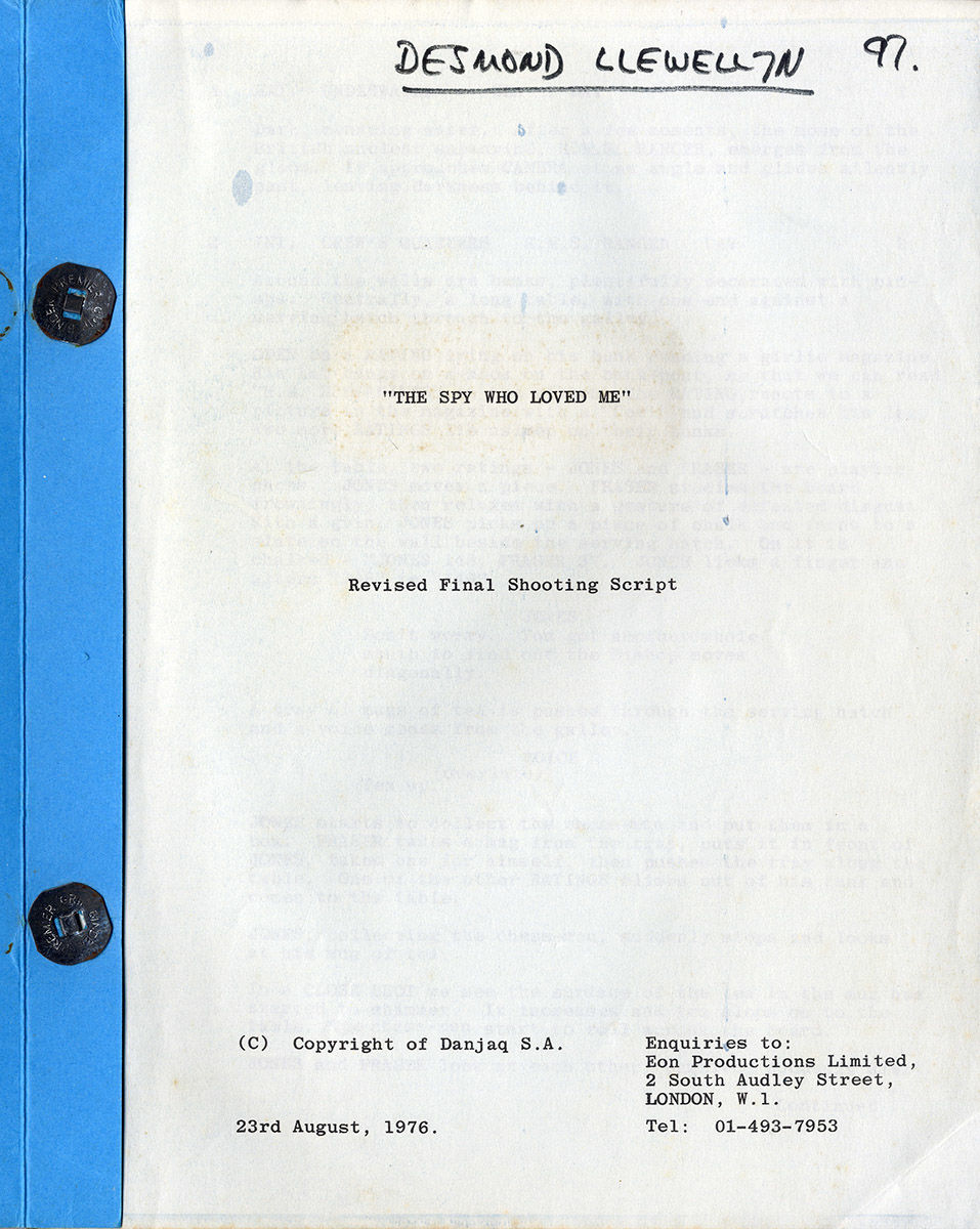 Ian Fleming (source) THE SPY WHO LOVED ME (1976) Desmond Llewellyn's ...