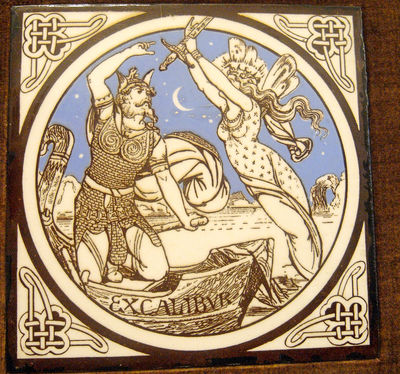 Six Minton tiles inspired by Tennyson's 'Idylls of the King'. by MOYR ...