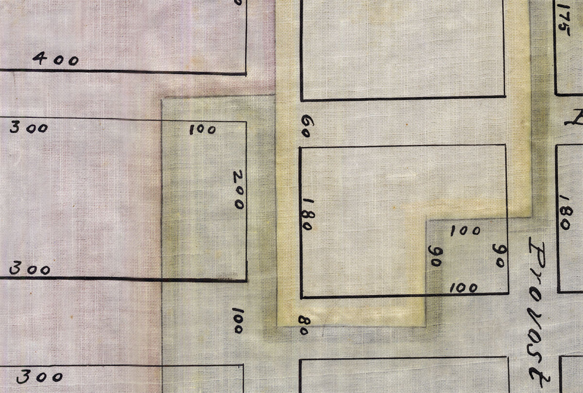 Nineteenth Century Copy of 1854 Land Indenture and Plat Map for Hudson ...