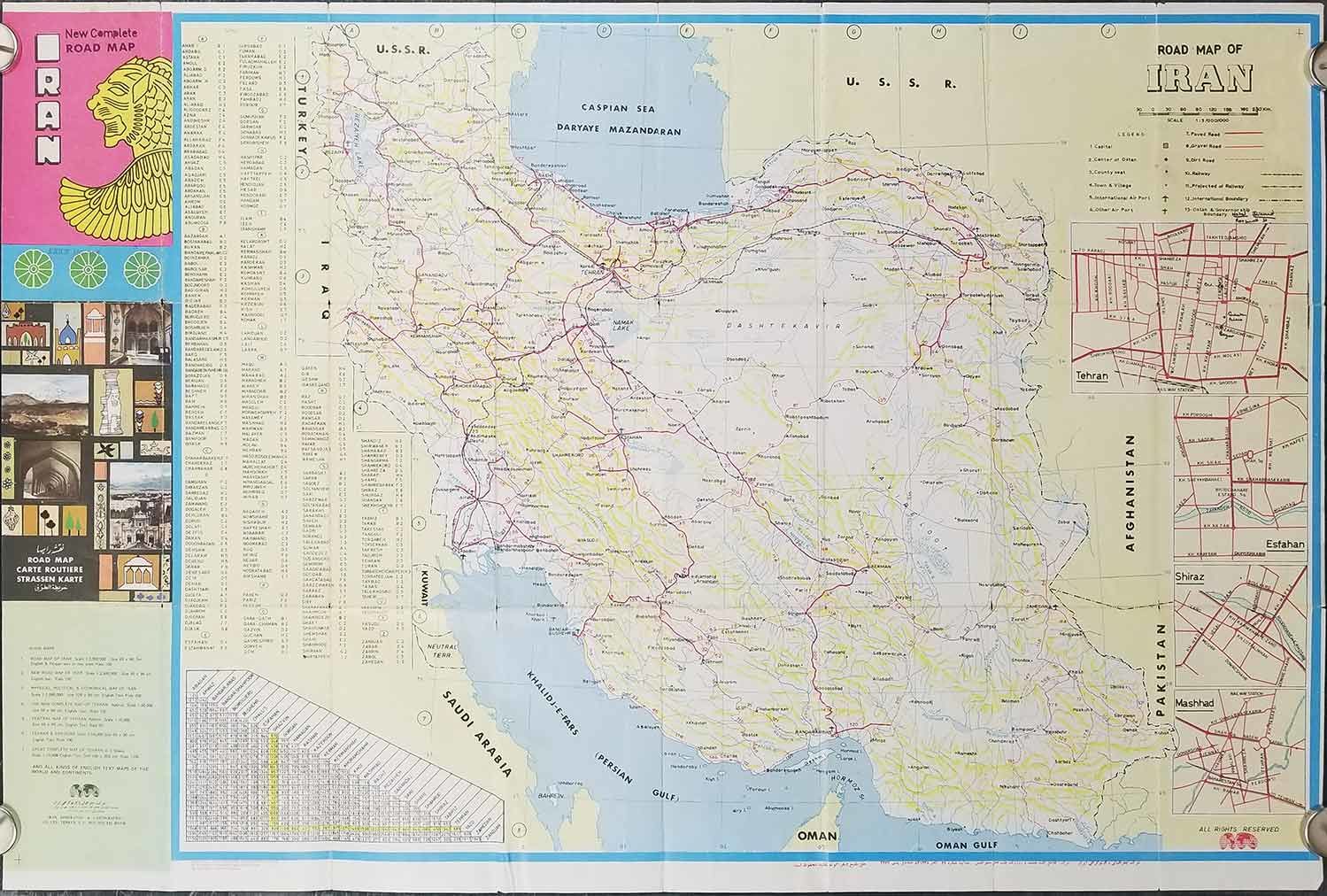 Iran on a map