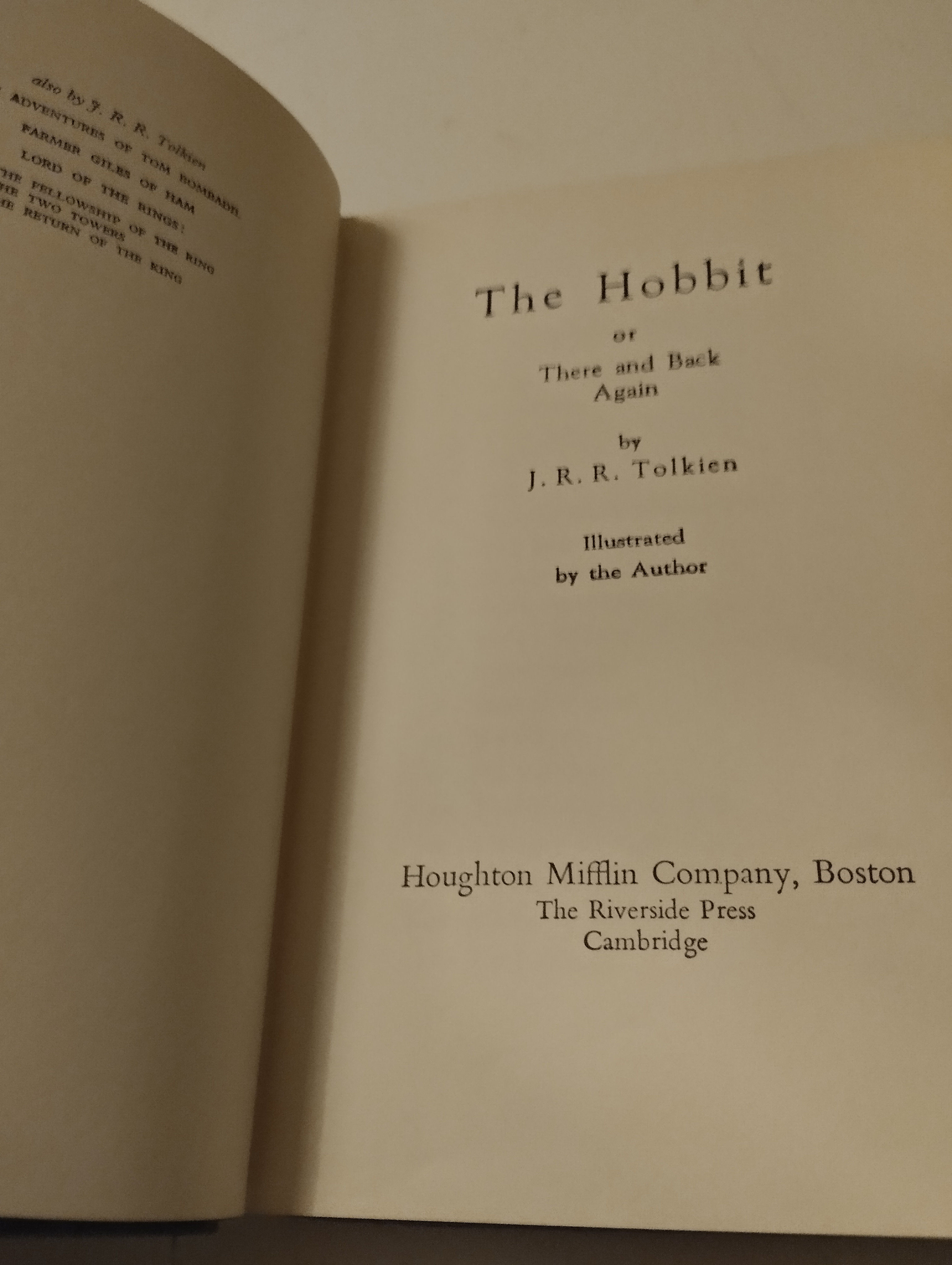 The hobbit 15-17th print houghton 1963 Tolkien Us by tolkien | | 1963 ...