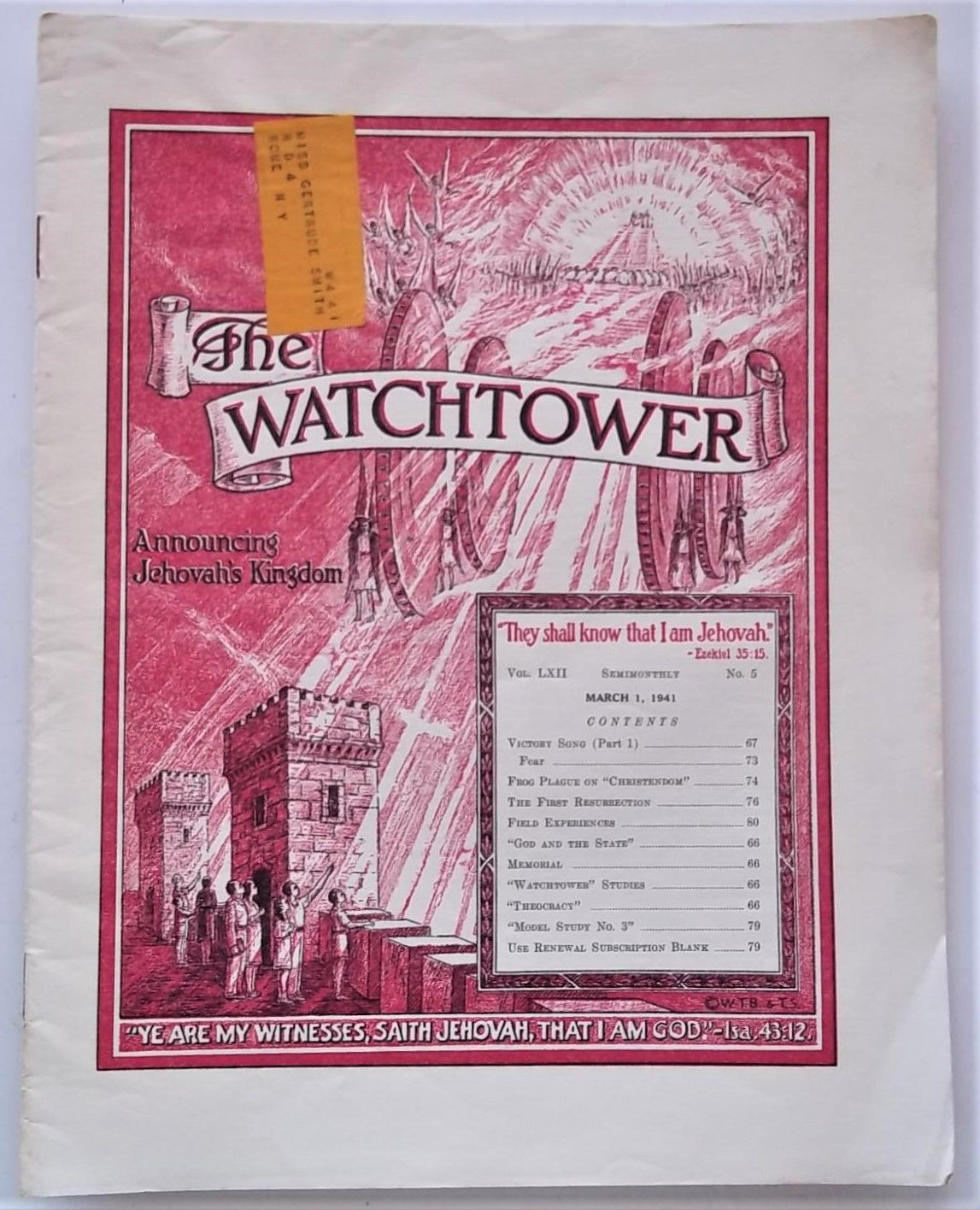 Old Watchtower Magazines Watchtower Magazine Hi Res Stock Photography