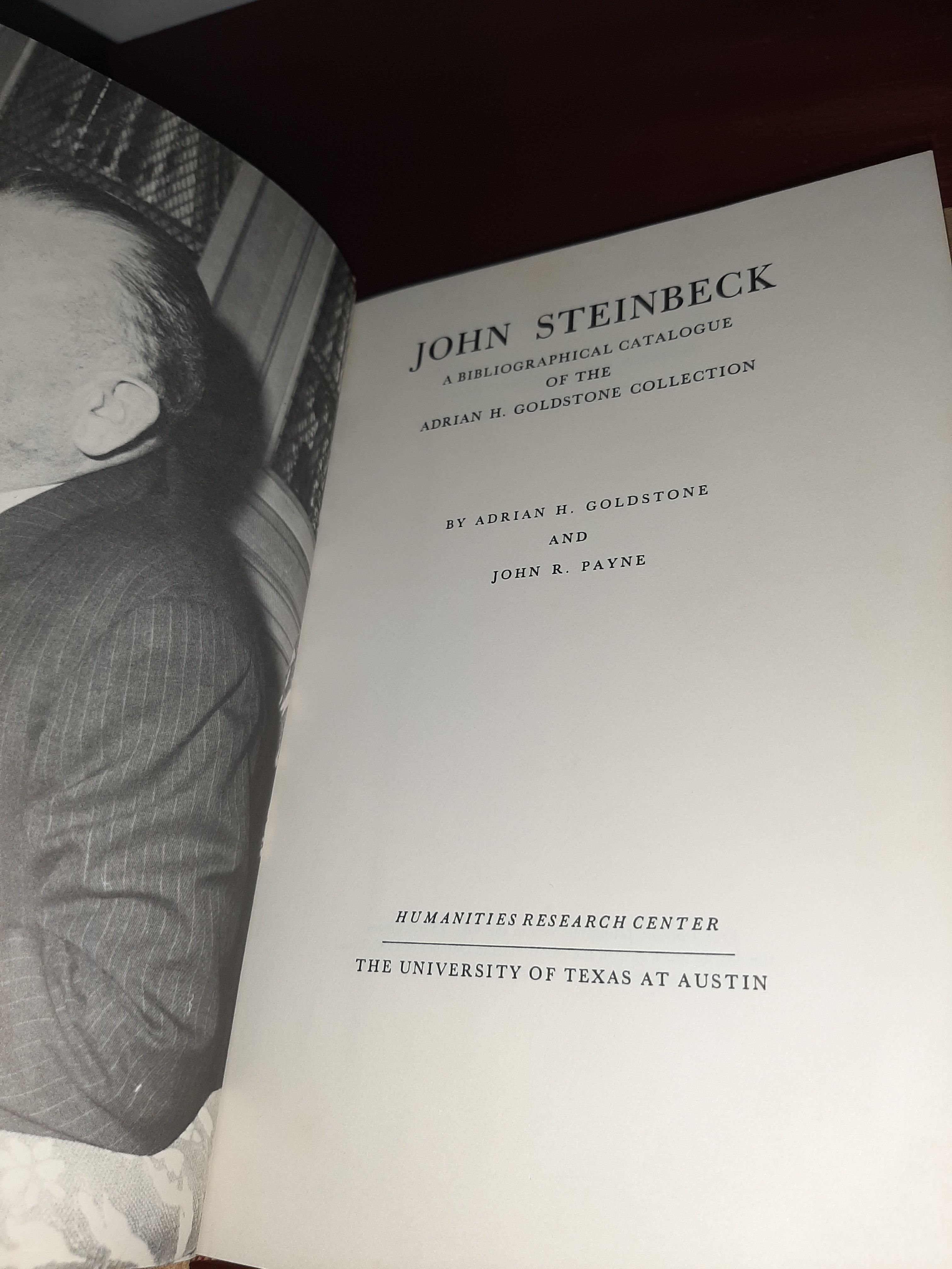 John Steinbeck Bibliography by Goldstone Payne University Of Texas BIBLIO