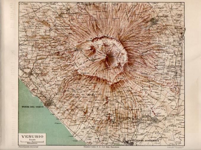 LAMINA V26860: Mapa del Vesubio by Varios | | 1929 | Espasa Calpe | BIBLIO