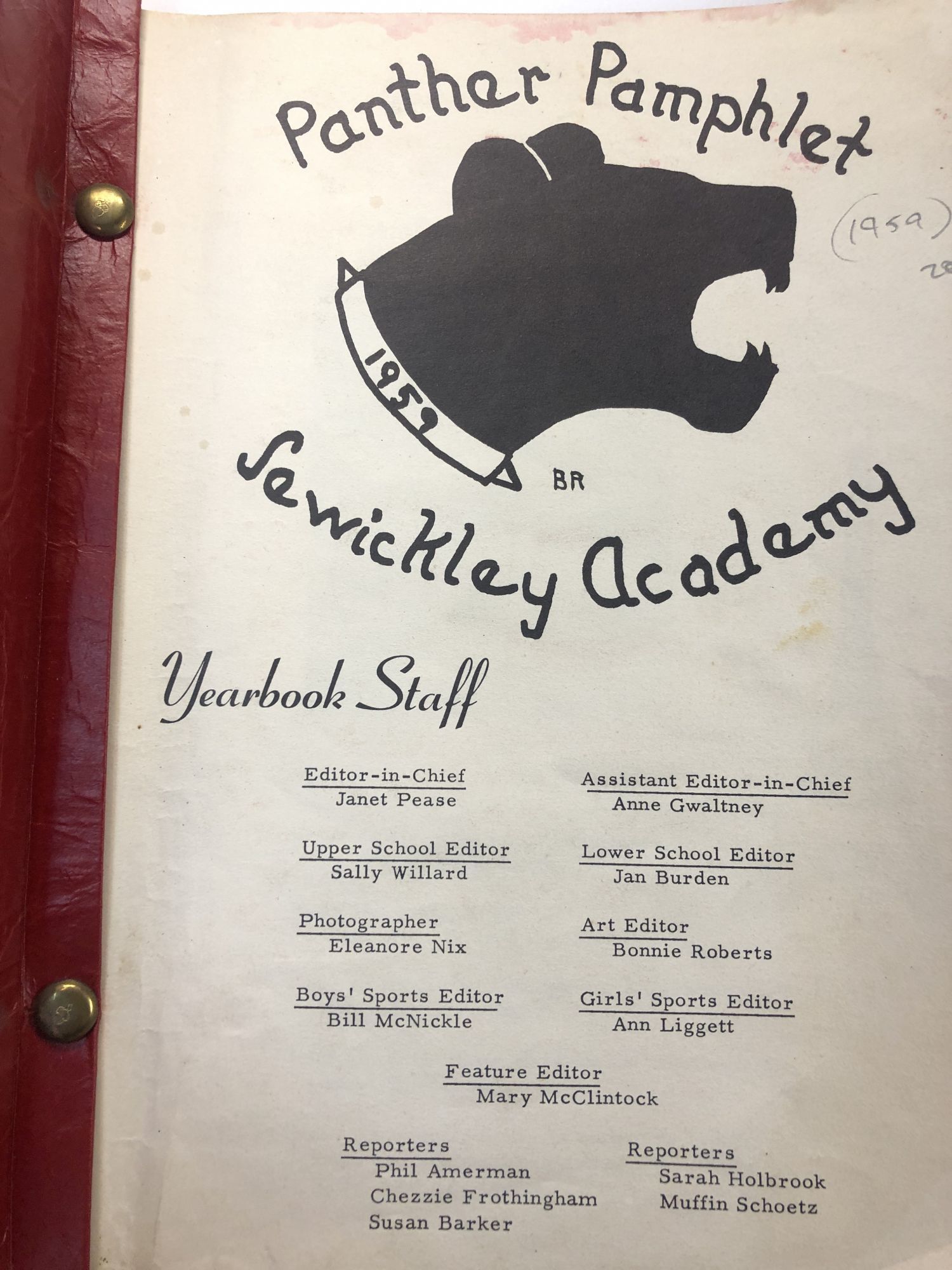 BIBLIO | Panther Pamphlet: Sewickley Academy 1959 (Sewickley Academy ... BIBLIO | Panther Pamphlet: Sewickley Academy 1959 (Sewickley Academy ...