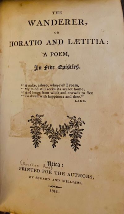 The Wanderers, or Horatio and Laetitia. by [DOUGLAS, The Brothers ...