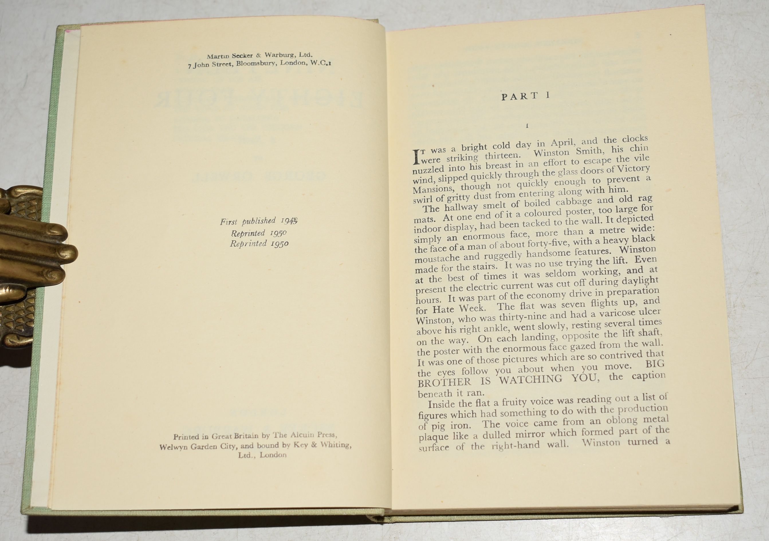 Nineteen Eighty-Four. A Novel. IN DUSTWRAPPERS by ORWELL, GEORGE ...