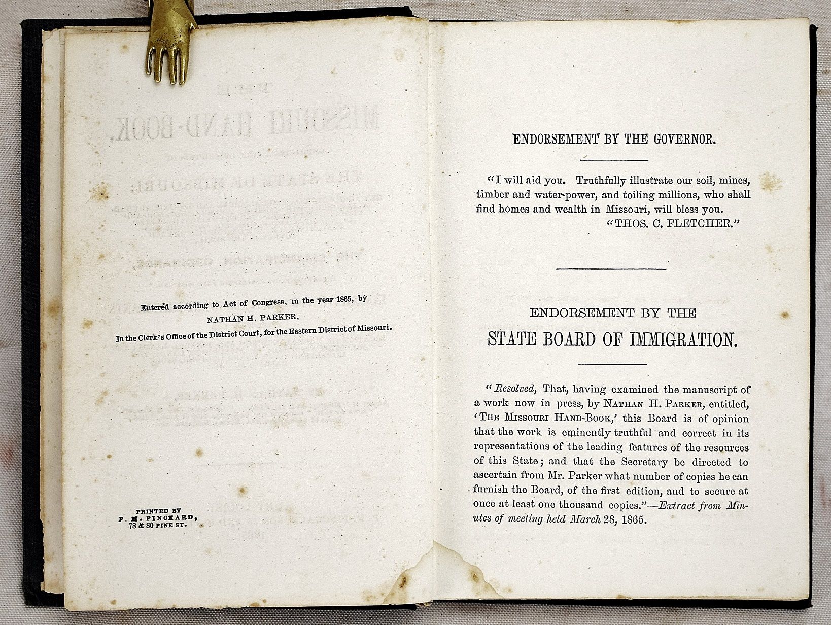 BIBLIO | The Missouri hand-book : embracing a full description of the ...