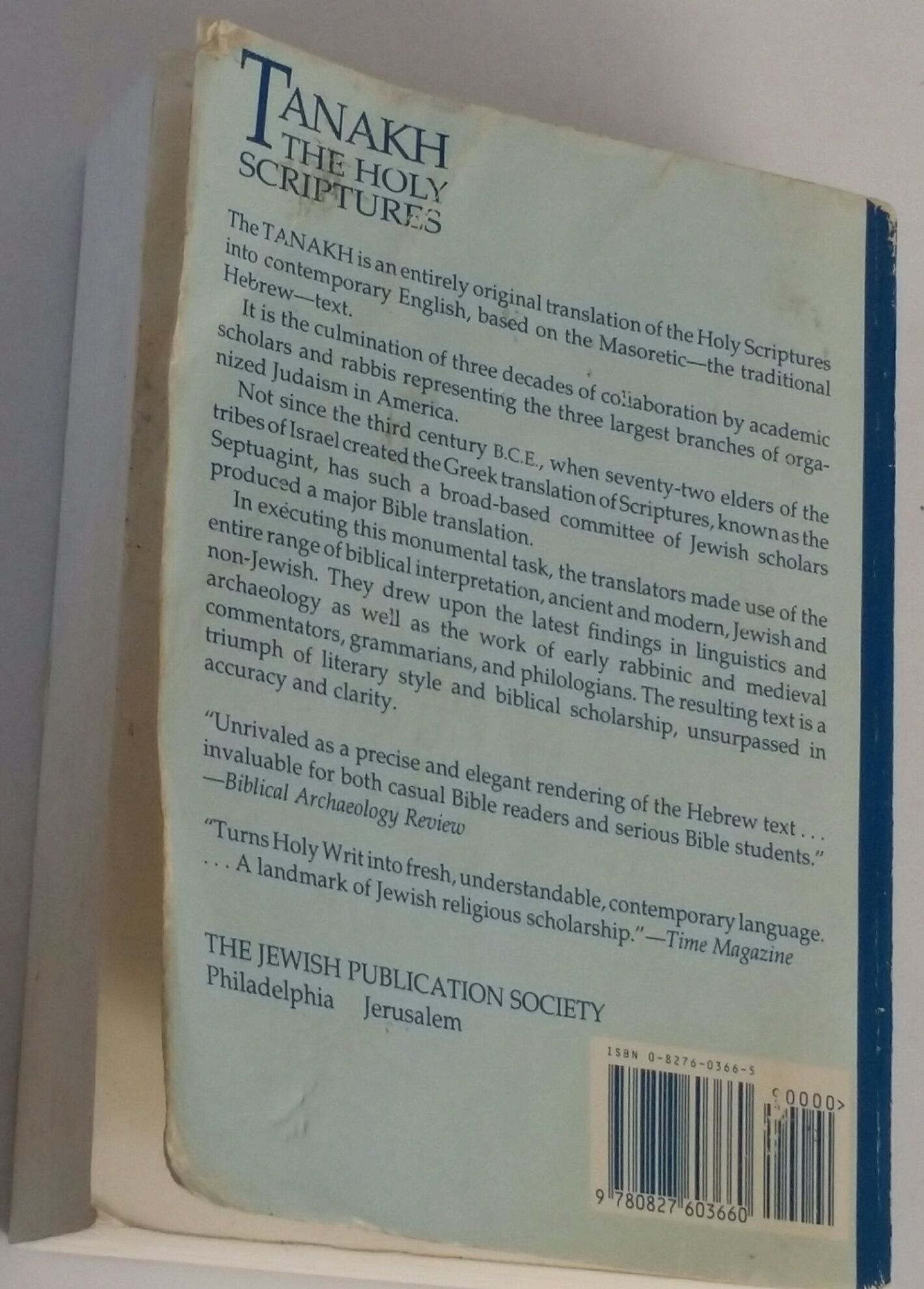 Tanakh The Holy Scriptures--The New JPS Translation According to the ...