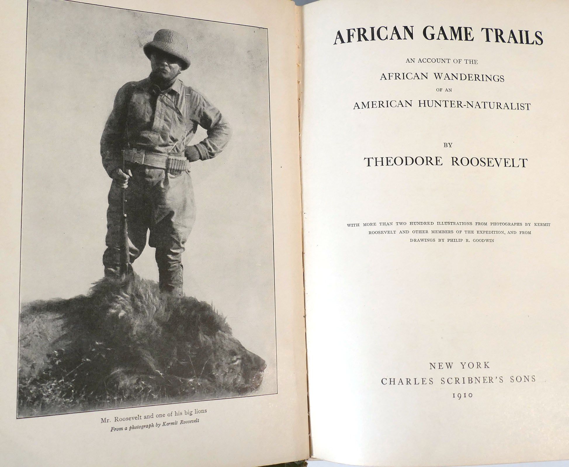 AFRICAN GAME TRAILS by Theodore Roosevelt | Hardcover | 1910 | Charles ...