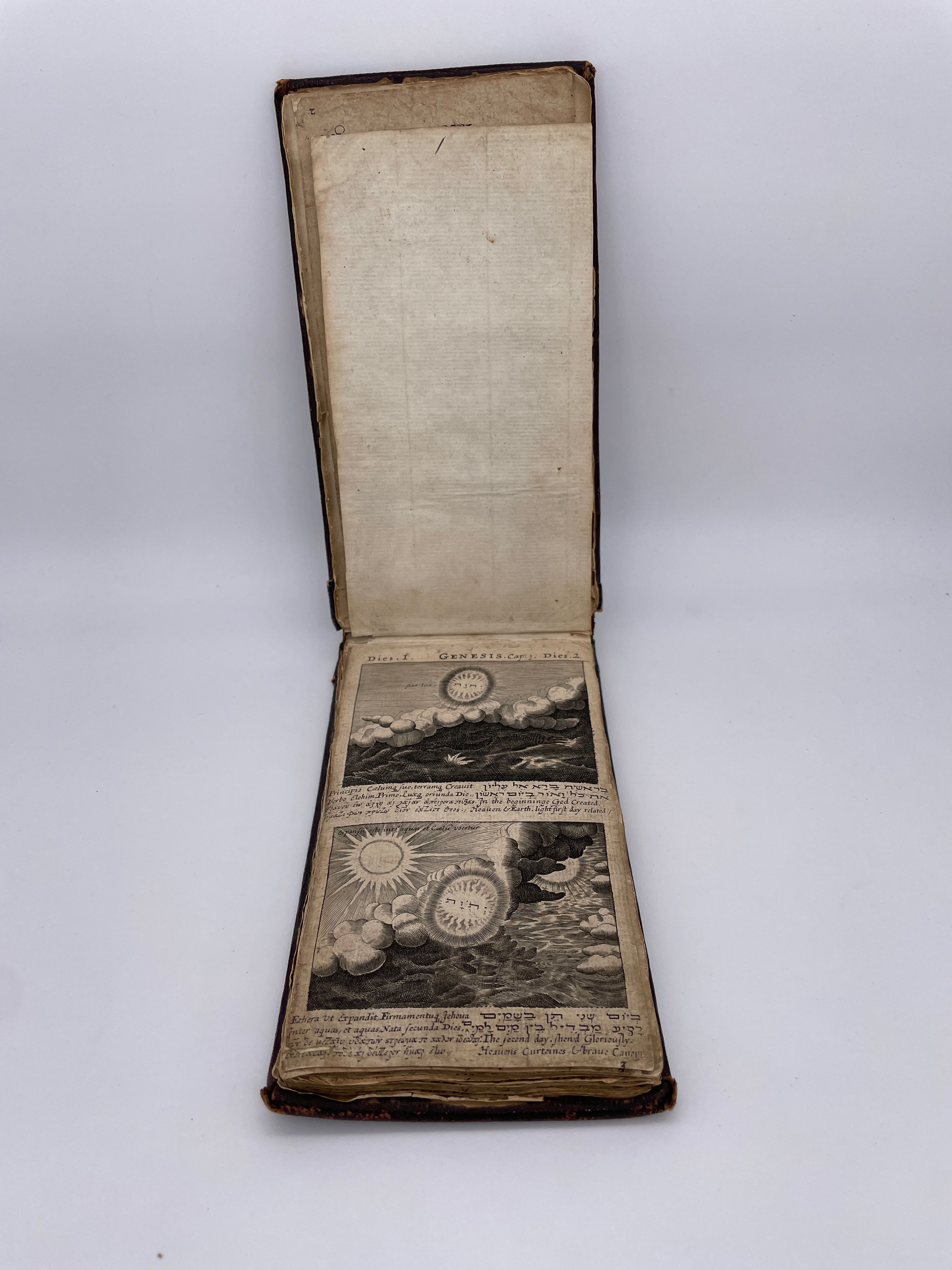 Set of C17 Biblical engravings gathered into a single volume in the ...