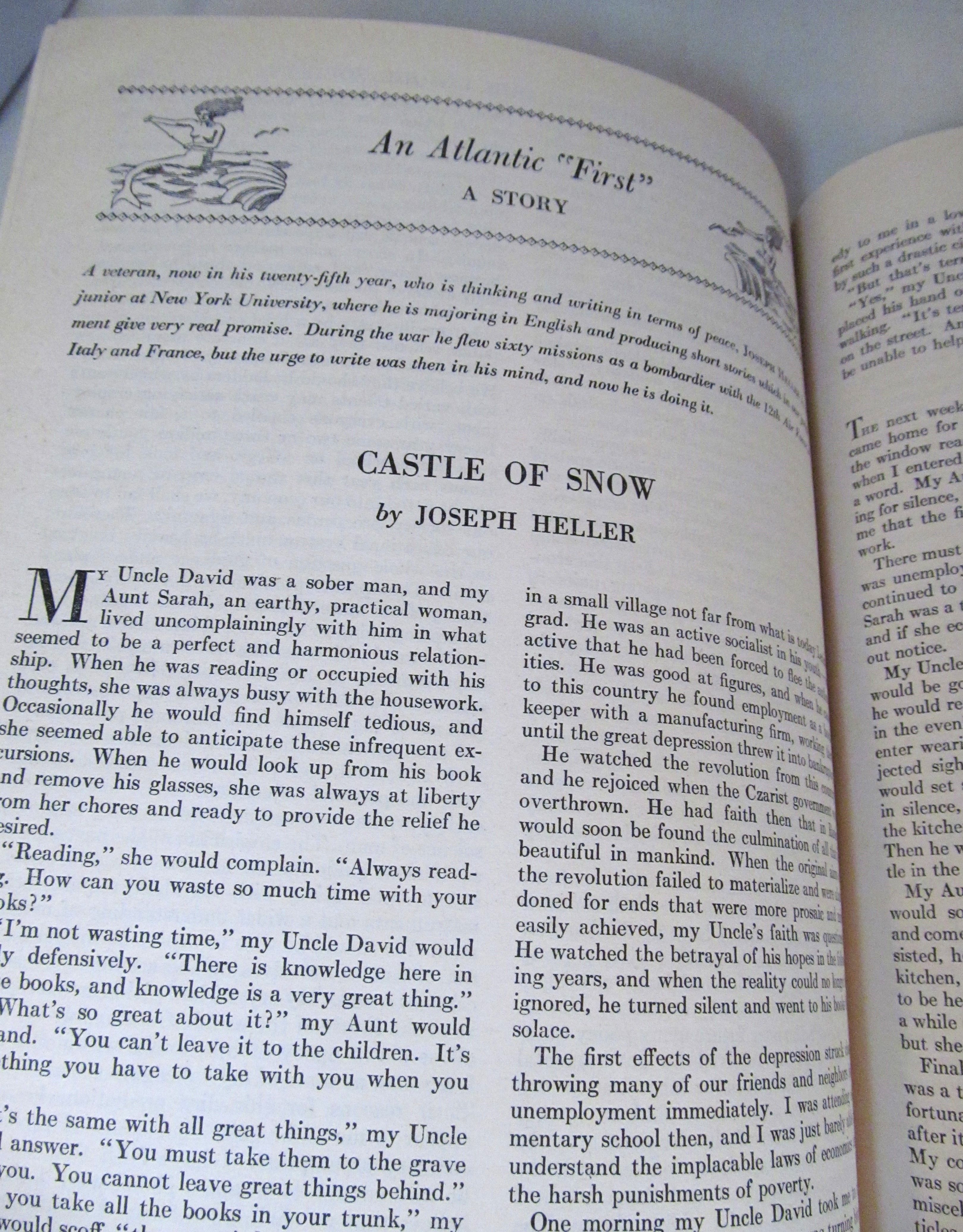Atlantic Magazine March 1948 ( Castle Of Snow ) by Heller, Joseph ...