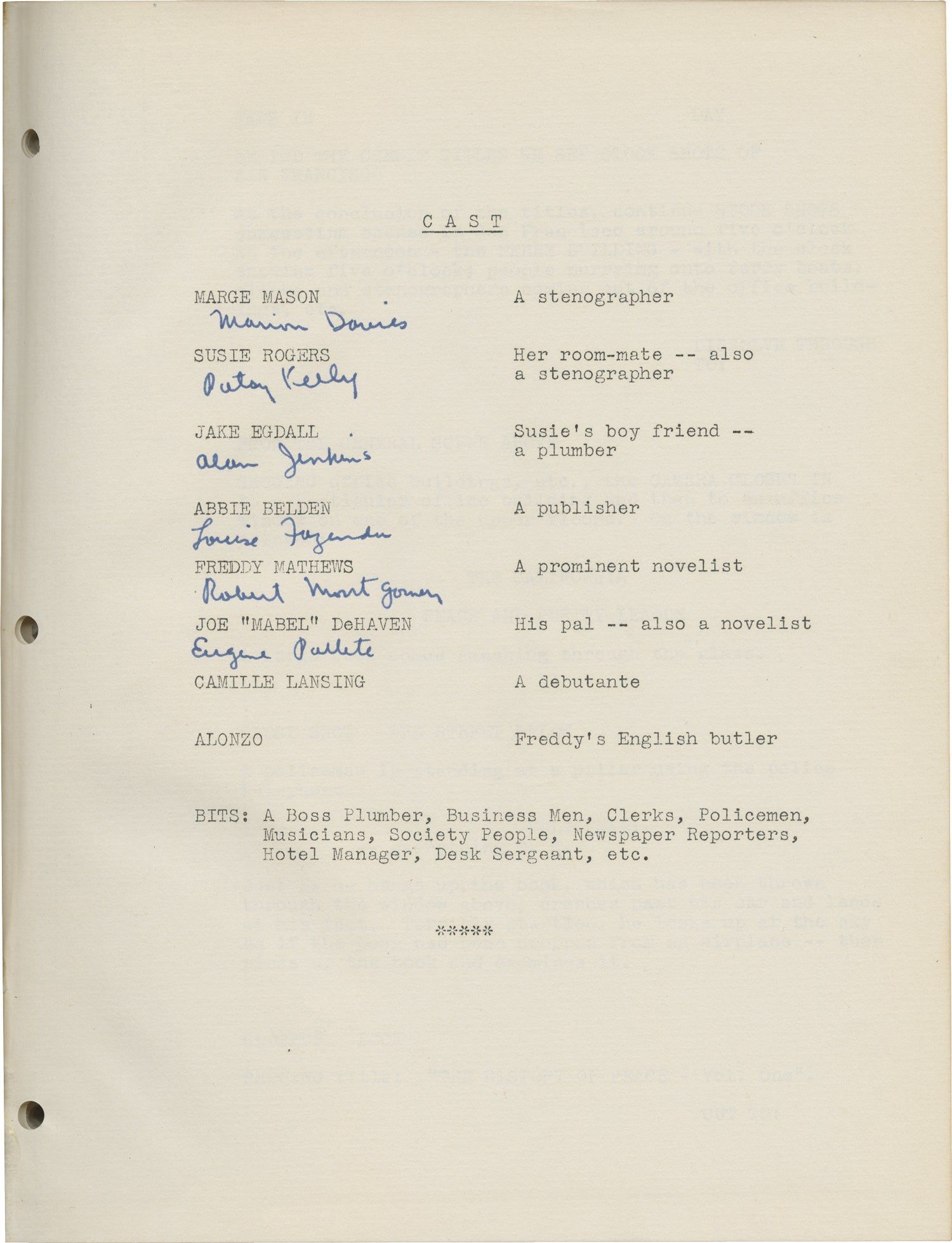 Ever Since Eve (Original screenplay for the 1937 film, presentation ...