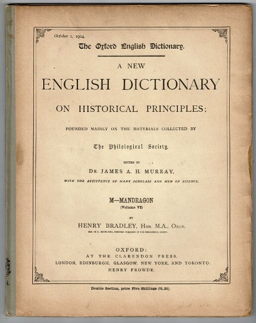 Oxford English Dictionary First Edition