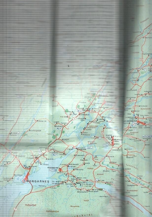 Folleto turistico desplegable con el mapa de Borgarnes by ...