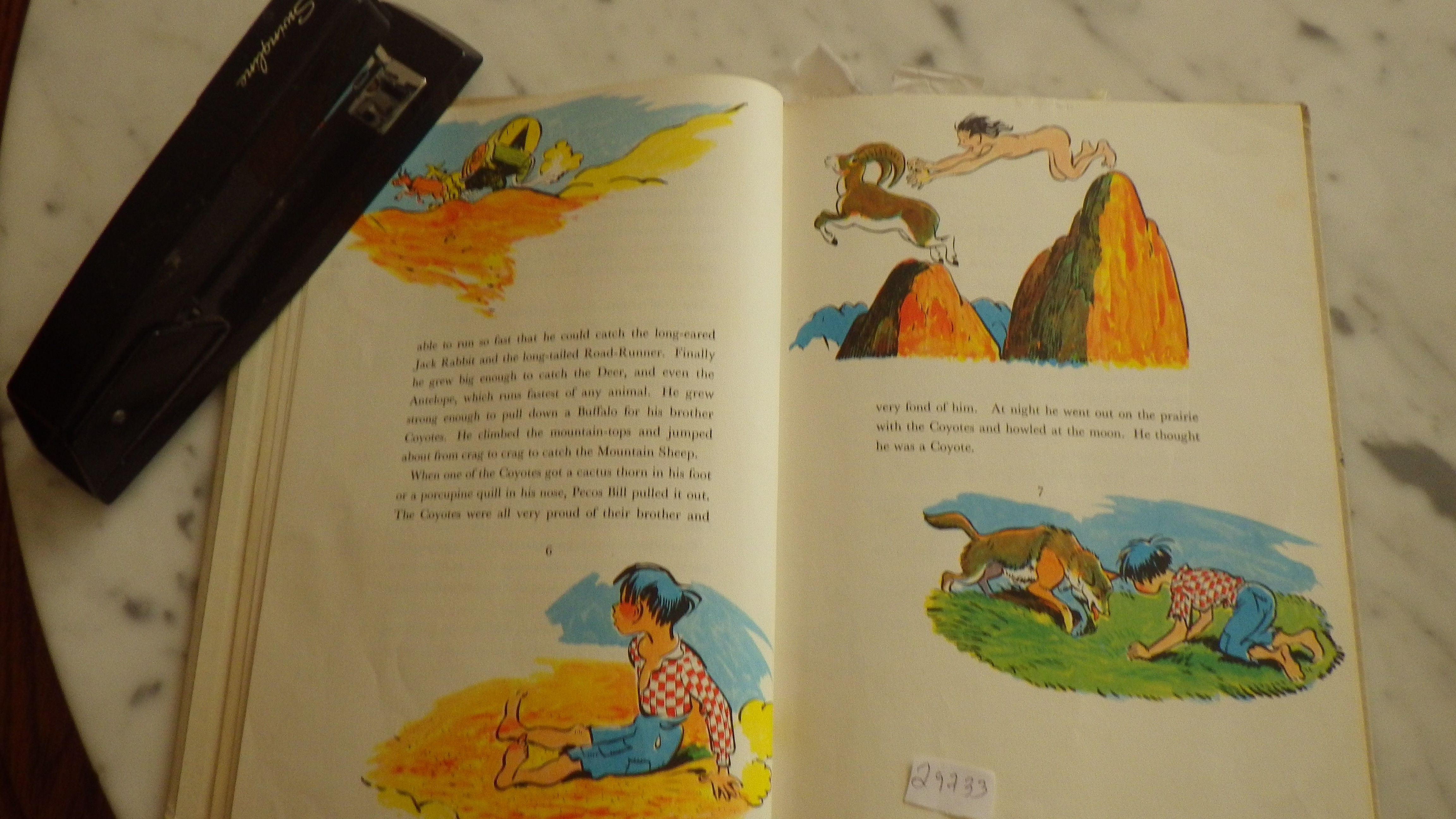 PECOS BILL & LIGHTNING , By Leigh Peck , Color ILLUSTRATED by KURT ...