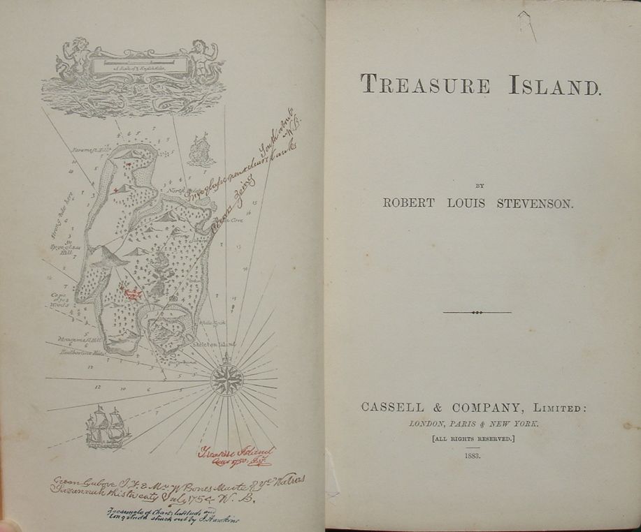 Treasure Island Book By Robert Louis Stevenson Map Treasure Island