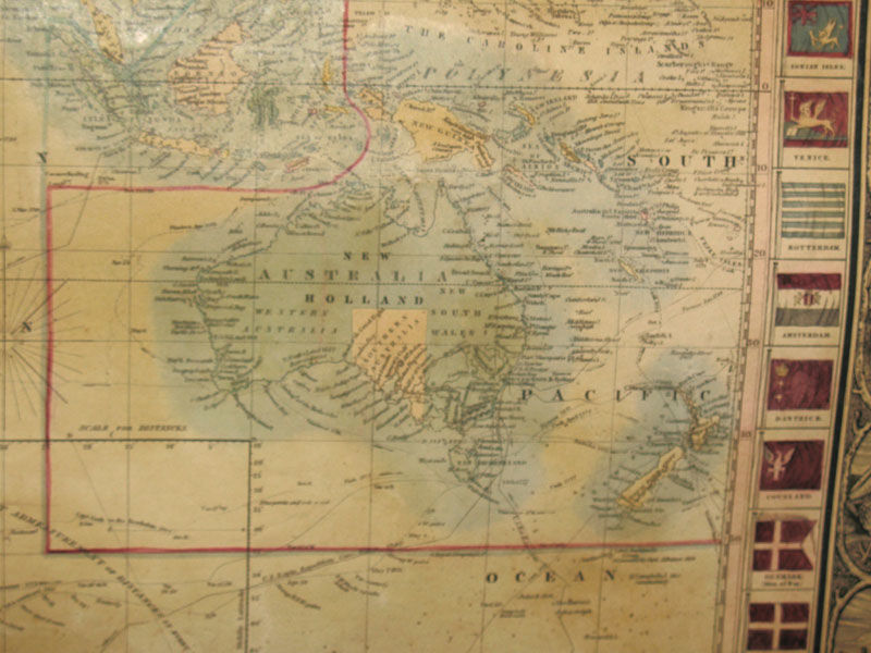 Map of the World on Mercators Projection. New York 1845. Geographical ...