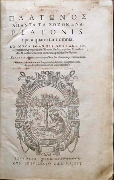 Platonis opera quae extant omnia. (The Complete Works of Plato) by ...