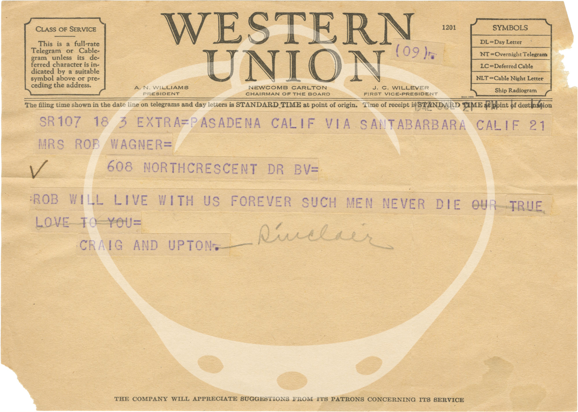 Archive of original letters and telegrams to publisher and progressive ...