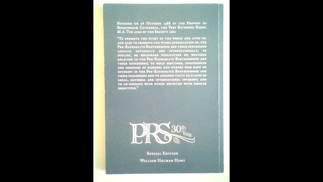 THE REVIEW OF THE PRS (PRE-RAPHAELITE SOCIETY) Vol XXVI, No 3, Autumn ...