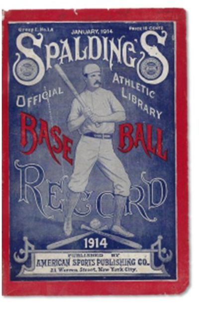 1914 Spalding's Official Baseball Record Book Guide Original Reach's by ...
