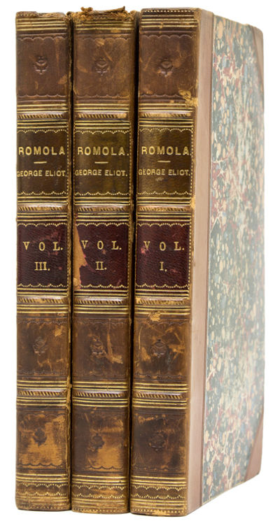 Romola by Eliot, George | Without ads. 3 vols. 8vo | 1863 | Smith Elder ...