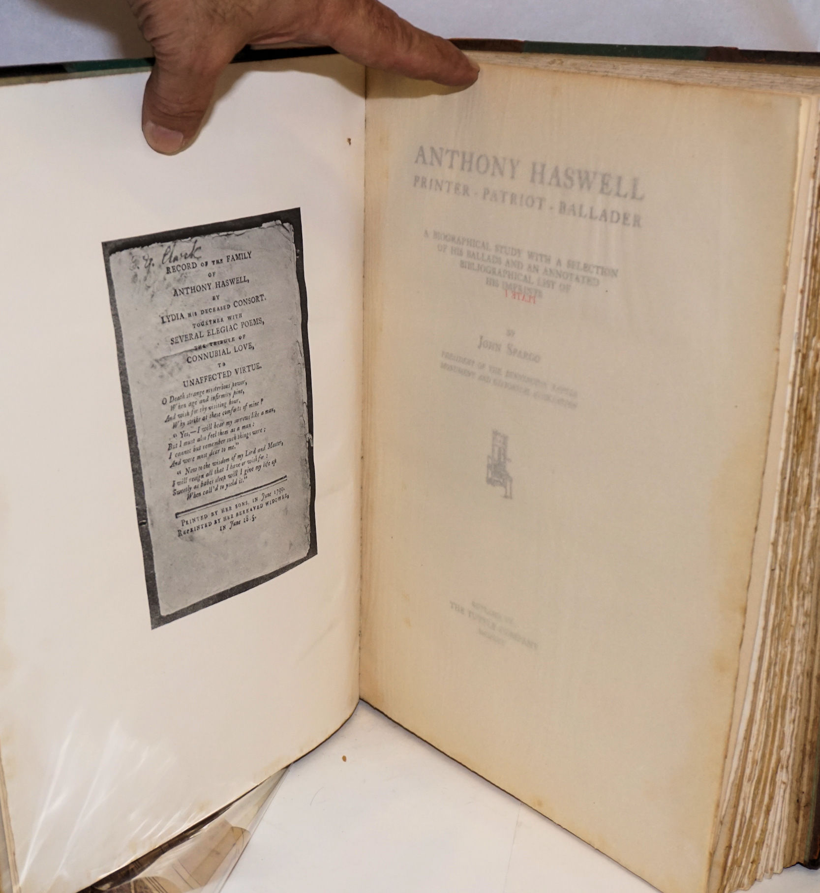 Anthony Haswell: Printer, Patriot, Ballader: A Biographical Study with ...