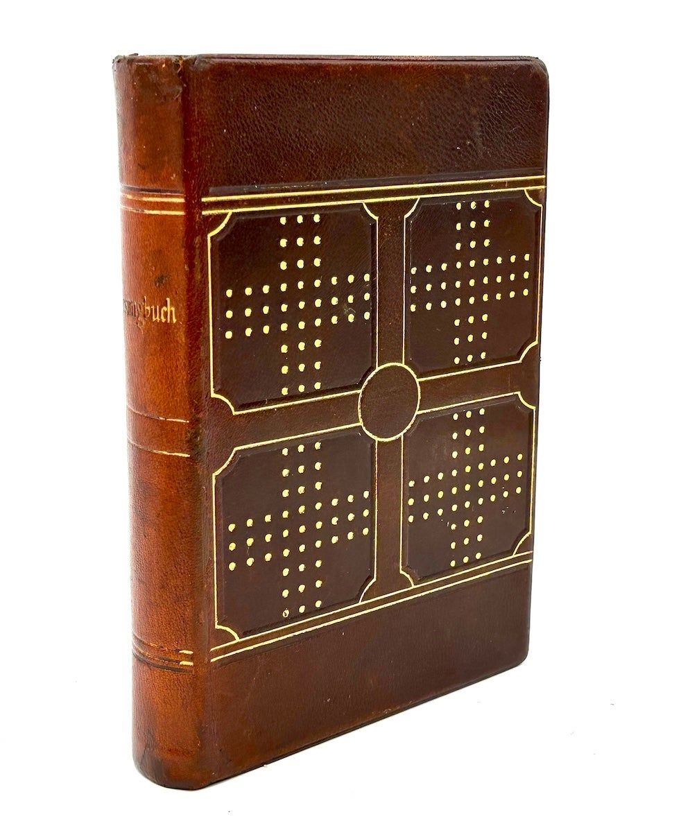 1913 German Evangelical-Lutheran hymn book in handsome leather binding ...
