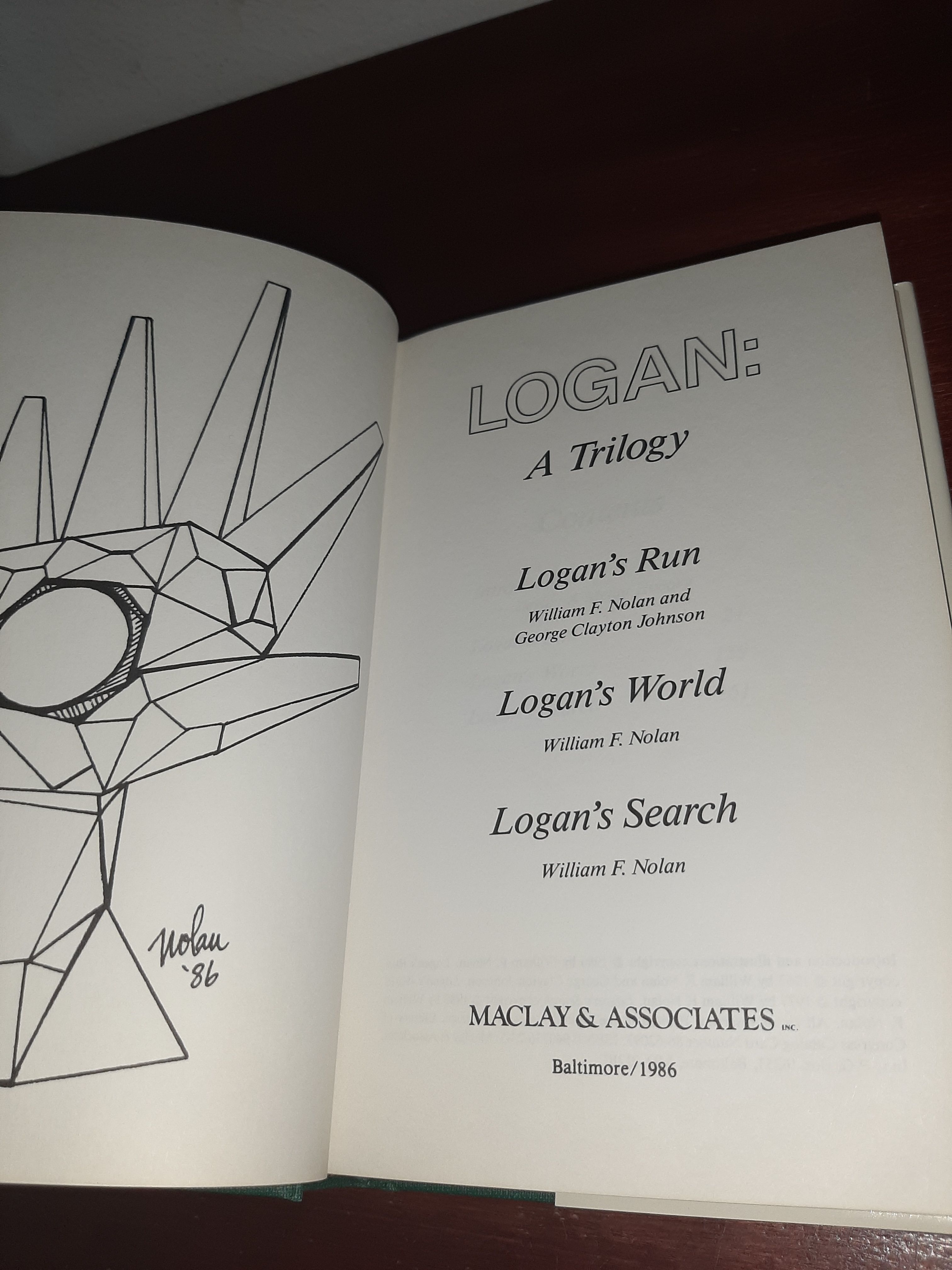 Logan A Trilogy by William F. Nolan | Hardcover | October 1986 | Maclay ...