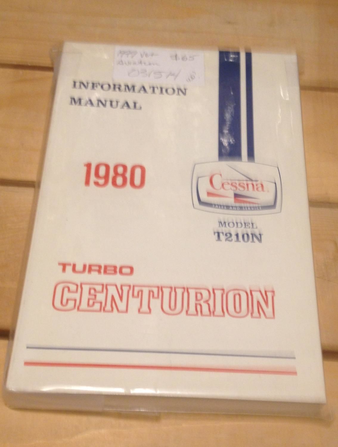 BIBLIO | 1980 Cessna Model T210N Turbo Centurion Information Manual by Cessna | Paper Back ...