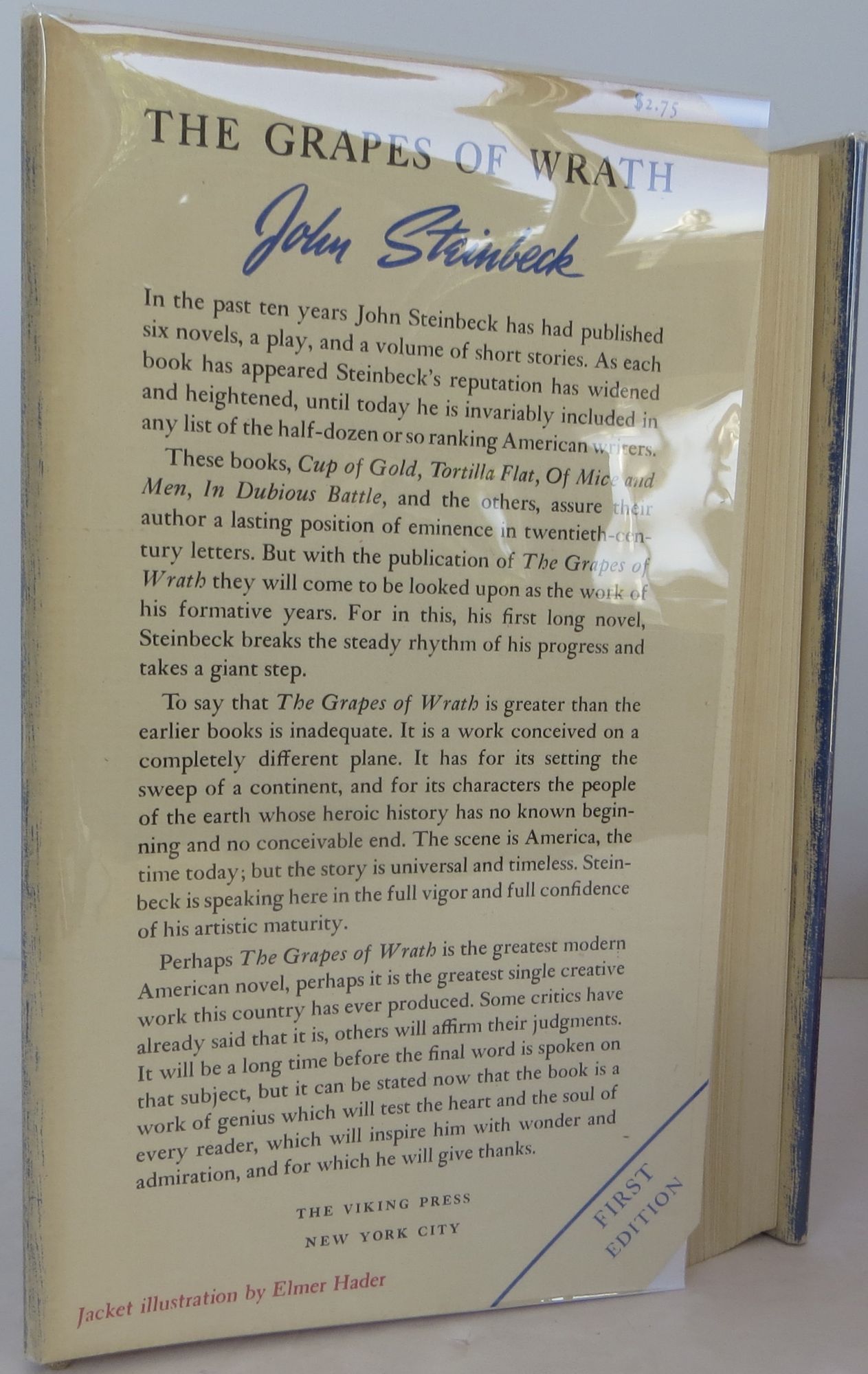 BIBLIO | The Grapes of Wrath by Steinbeck, John | Hardcover | 1939 ...