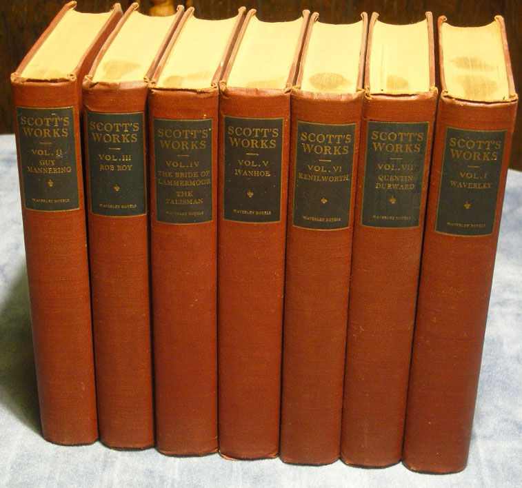 Waverly Novels (7 volumes: Waverly, Guy Mannering, Rob Roy, The Bride ...