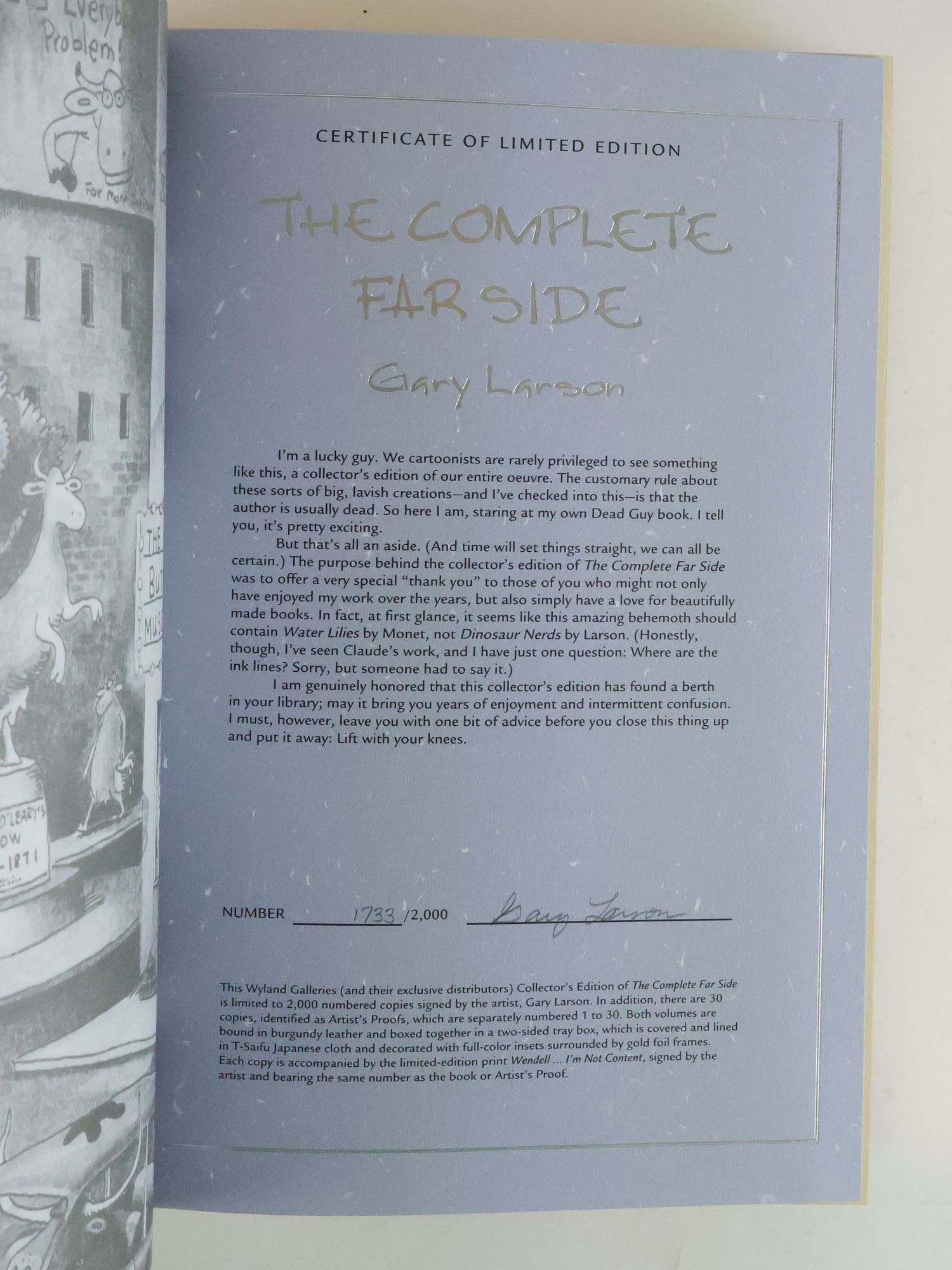 THE COMPLETE FAR SIDE [Two Volumes] [Signed] by Larson, Gary ...
