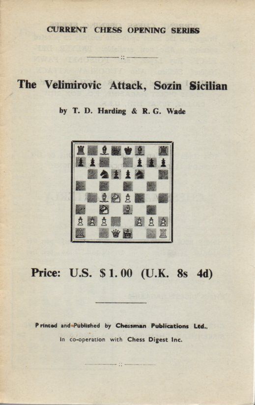BIBLIO | The Velimirovic Attack, Sozin Sicilian [Chess] by Harding, T.D ...