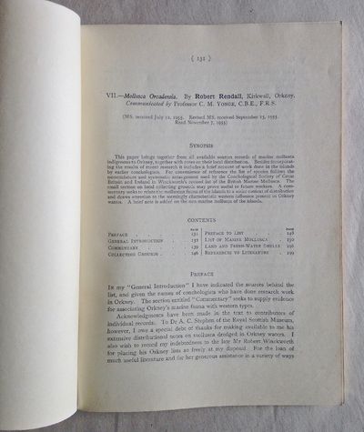 Mollusca Orcadensia by Robert Rendall | | 1956 | Oliver & Boyd | Biblio