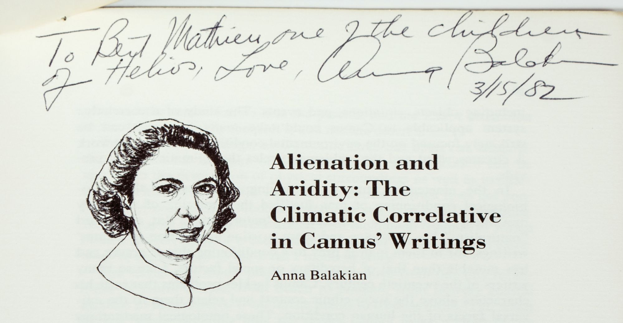 [Offprint]: Alienation and Aridity: The Climatic Correlative in Camus ...