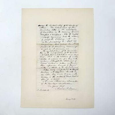 Two Autograph Letters, signed (Marian E. Lewes) to Frederic, 1st Baron ...