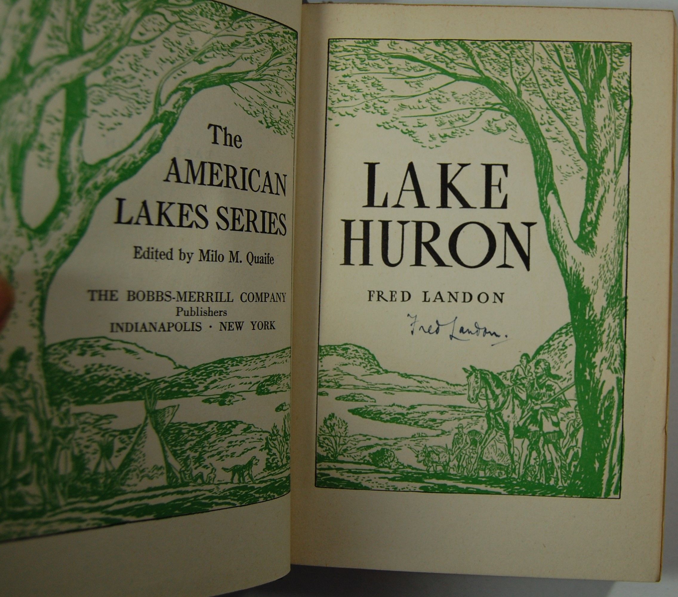Lake Huron (The American Lakes Series), Signed by Fred Landon ...