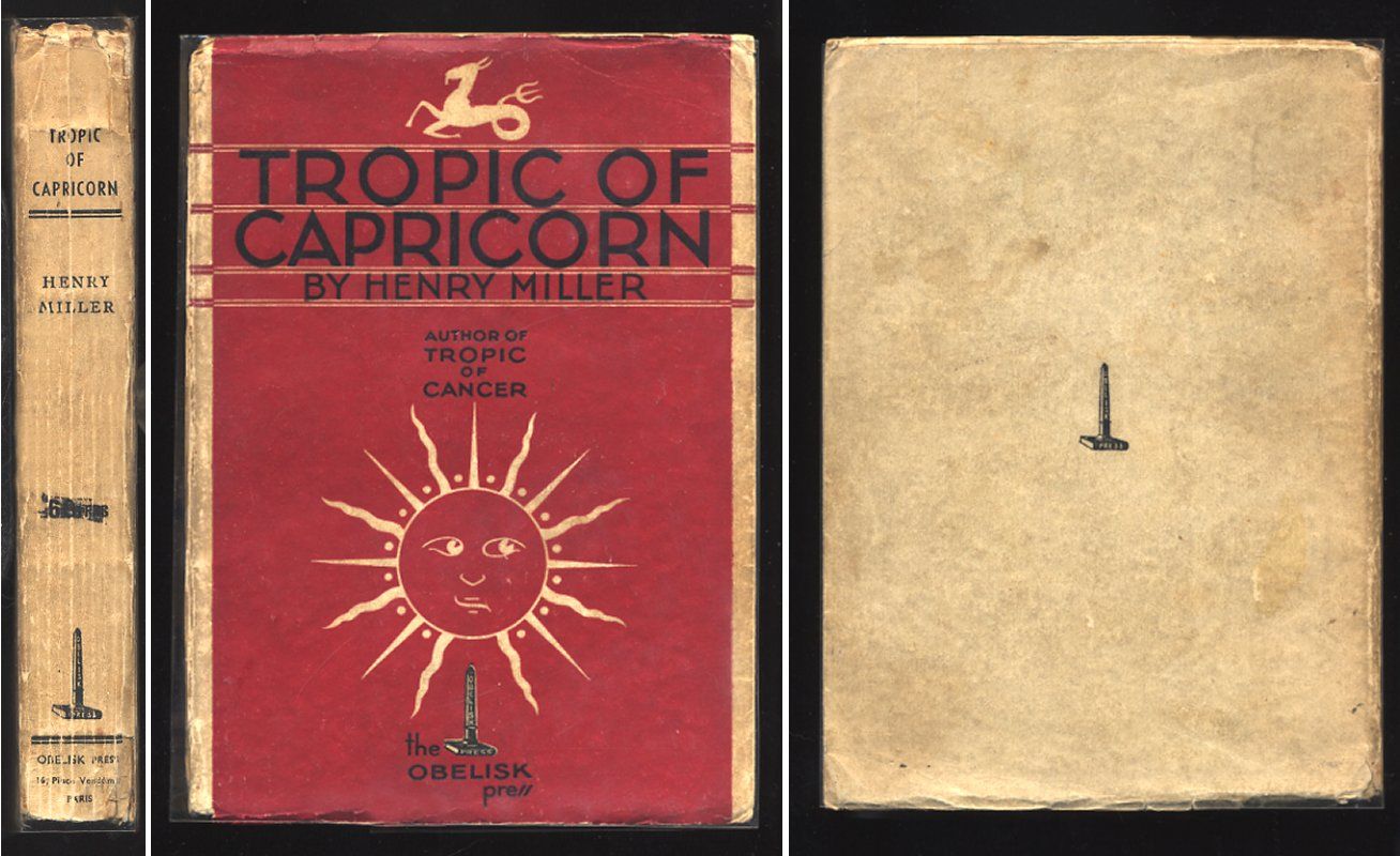 Tropic Of Capricorn by Miller, Henry | Softcover with DJ; 1st Printing ...