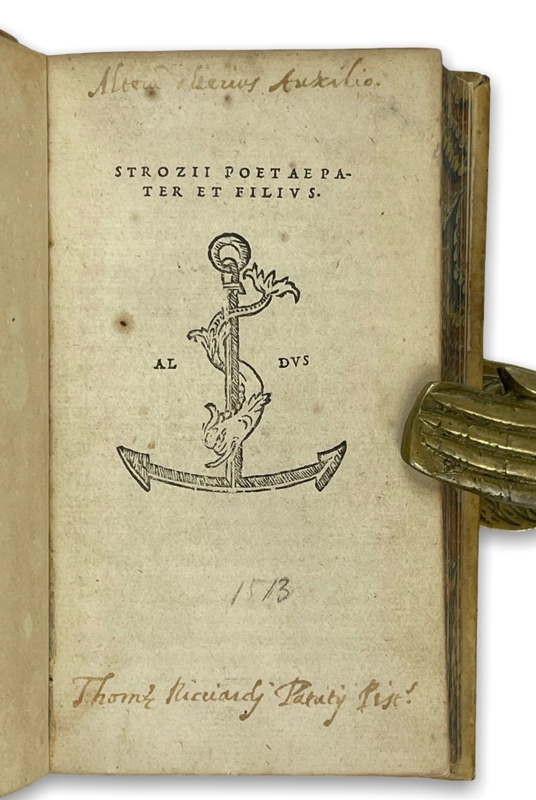 1513 - Strozii poetae pater et filius. Venetijs : in aedibus Aldi et ...