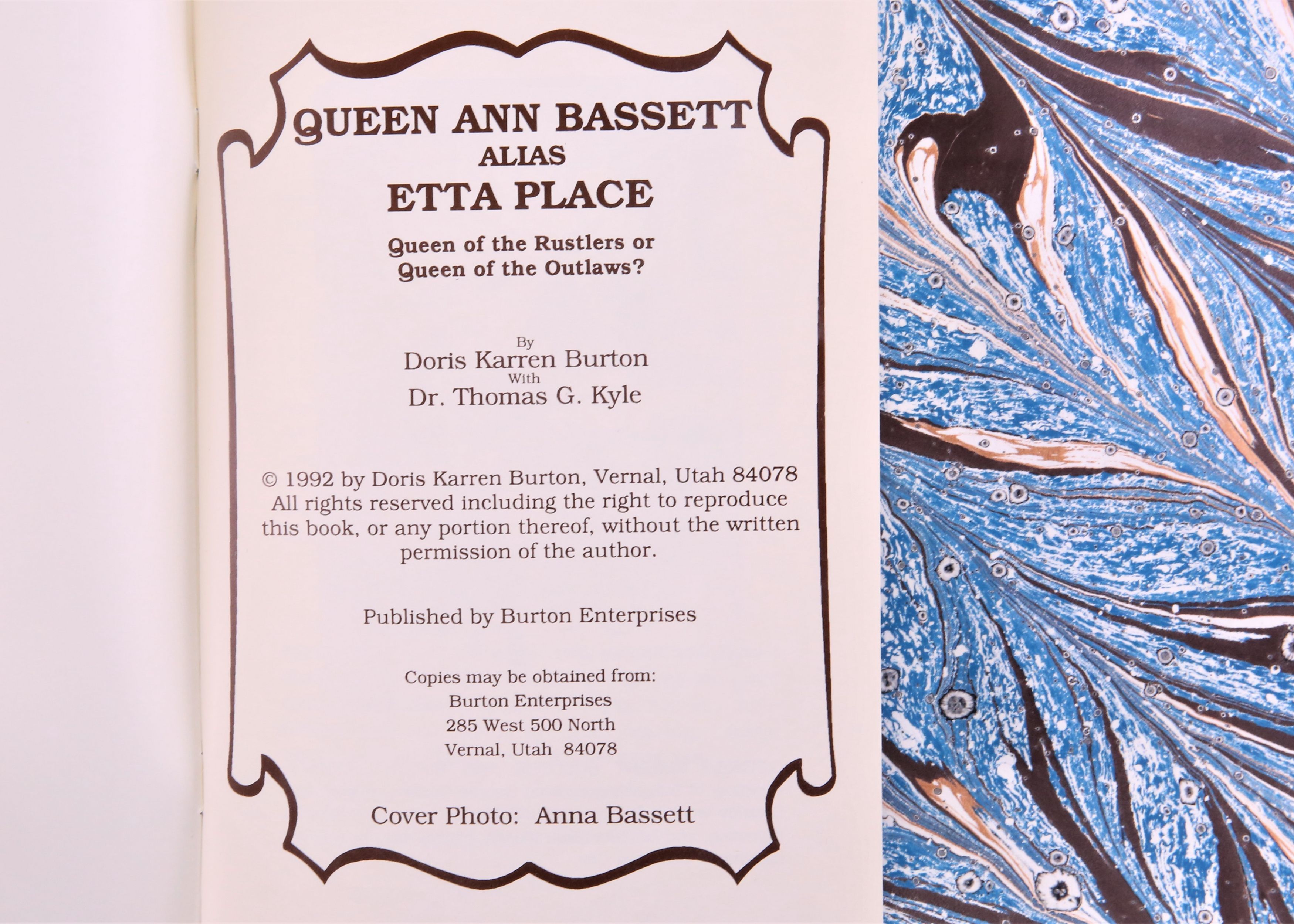 Queen Ann Bassett, alias Etta Place by Doris Karren Burton | Softcover ...