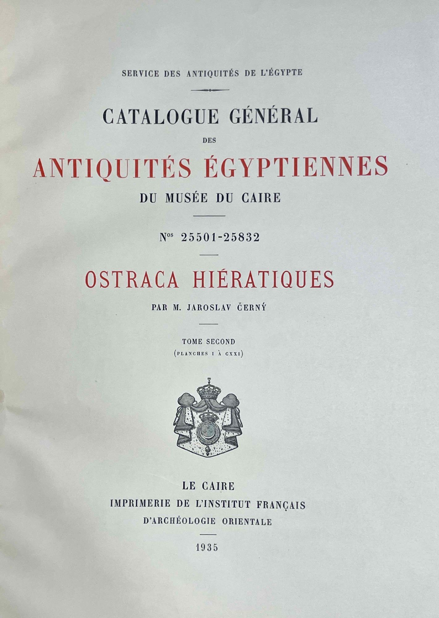 Ostraca hiératiques (Catalogue Général du Musée du Caire, Nos. 25501 ...
