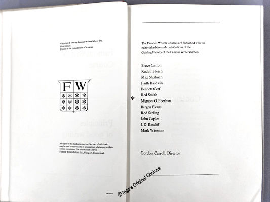 Famous Writers Course: Principles of Good Writing Volume II by Catton ...