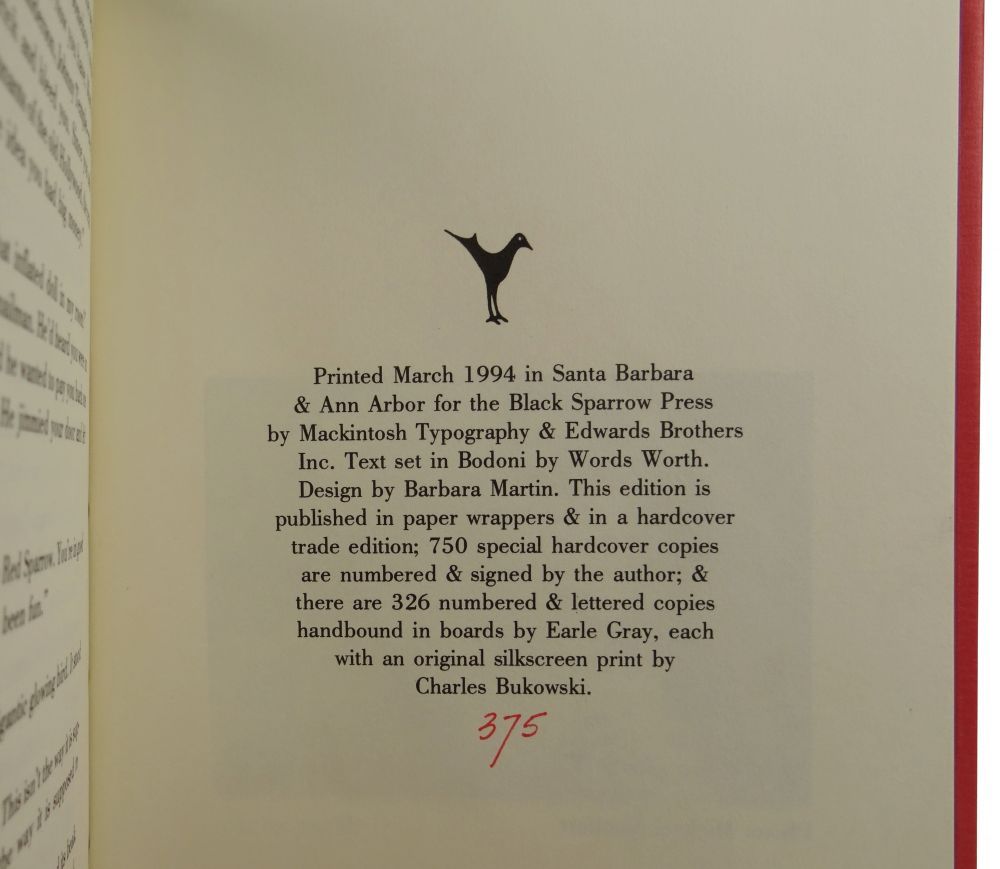 Pulp by Bukowski, Charles | Hardcover | 1994 | Black Sparrow Press ...