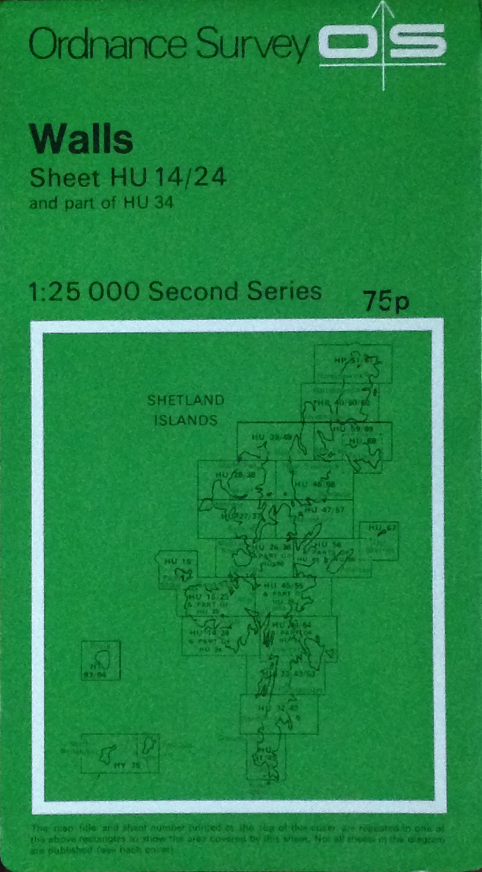 Pathfinder map Walls sheet HU14/24 by Ordnance Survey | 1976 | Ordnance ...