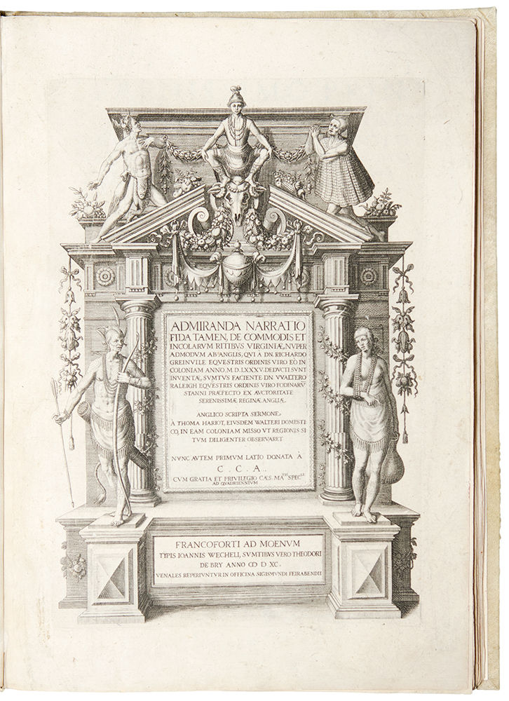 [Hariot's Virginia.] Admiranda narratio fida tamen, de commodis et ...